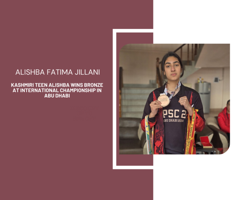 Kashmiri teen Alishba wins bronze at International Championship in Abu ...